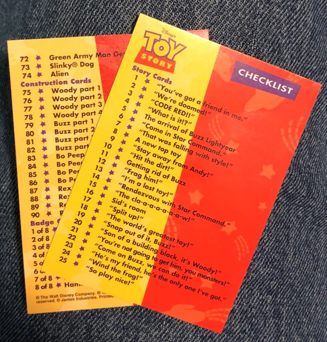 Pixar Toy Story Trading Cards by Skybox | Disleelandia