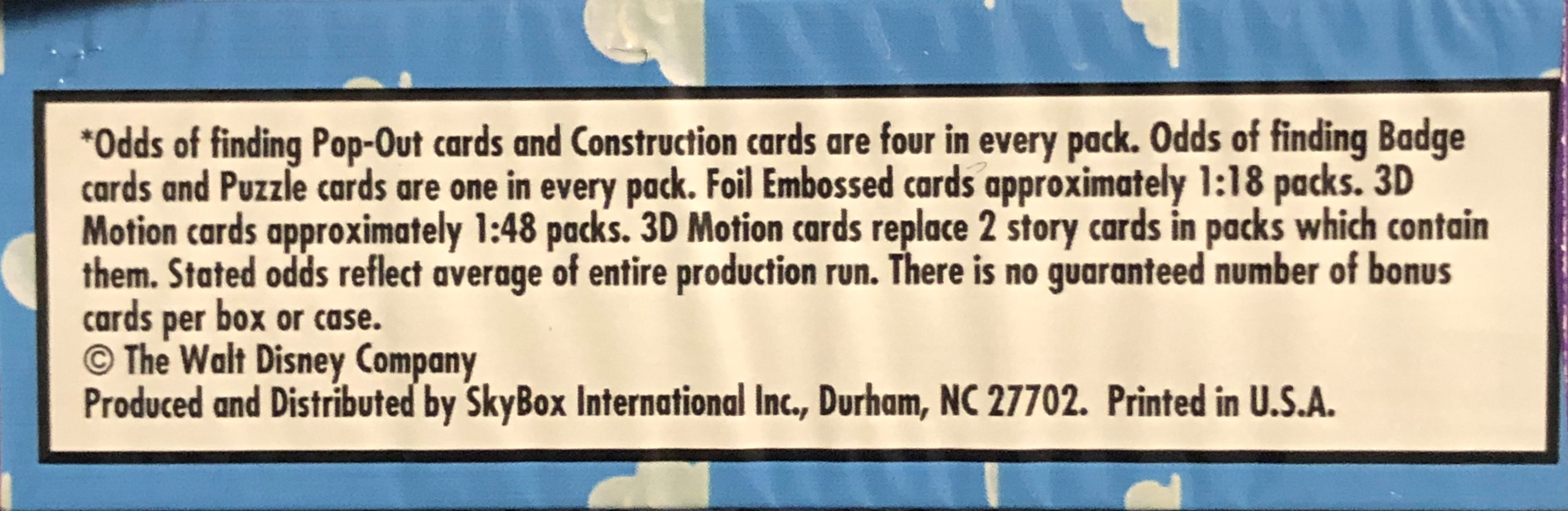 Pixar Toy Story Trading Cards by Skybox | Disleelandia