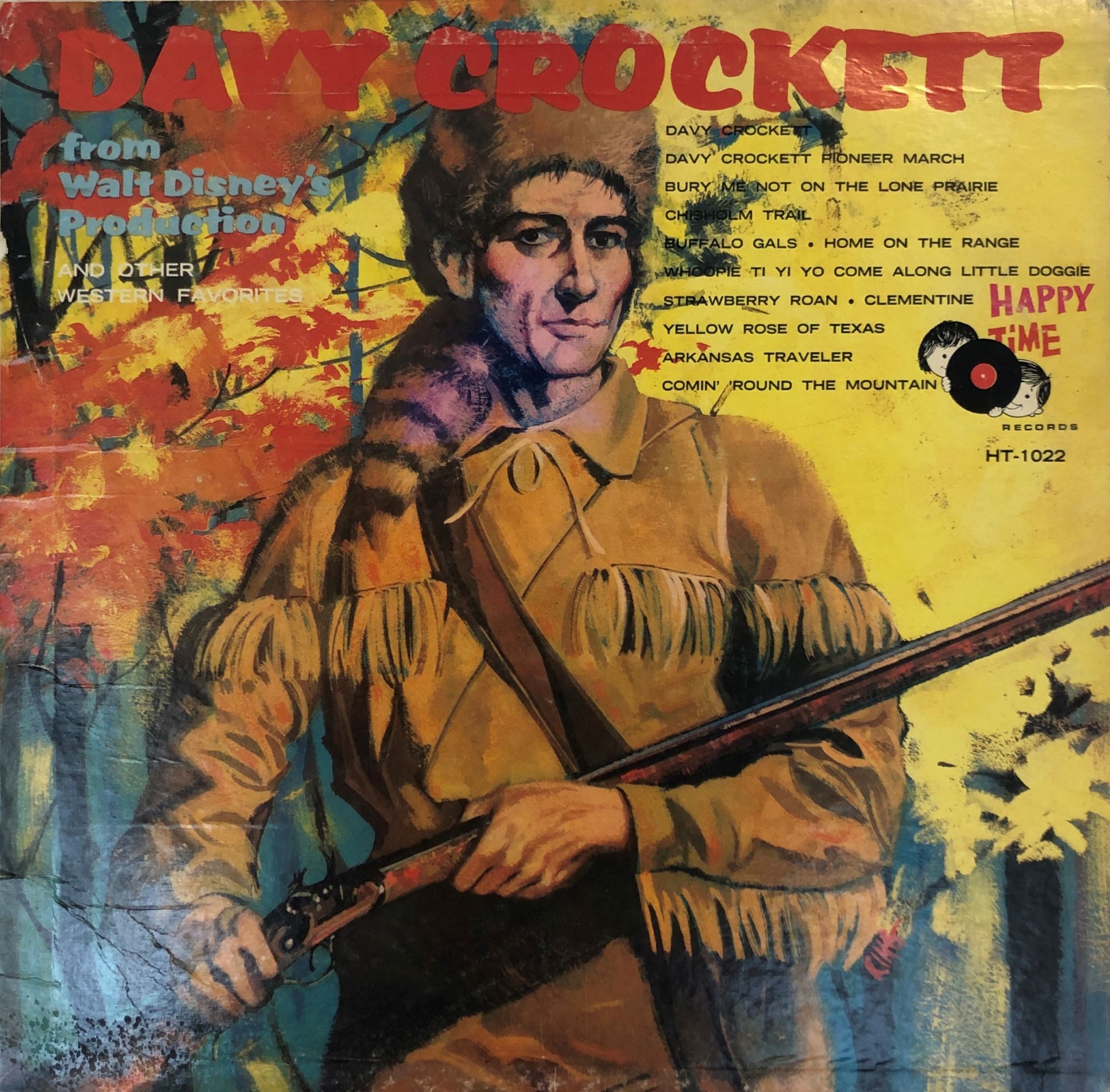 Happy Time Records Davy Crockett & Western Record | Disleelandia