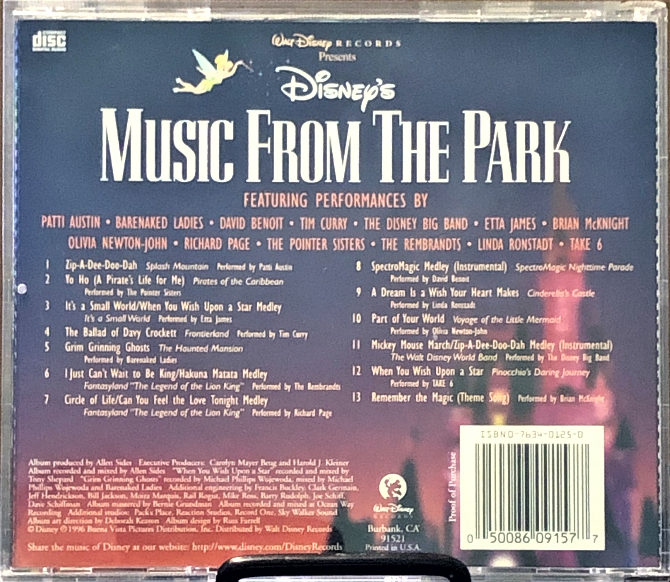 Disney’s Music From the Park CD Compilation | Disleelandia