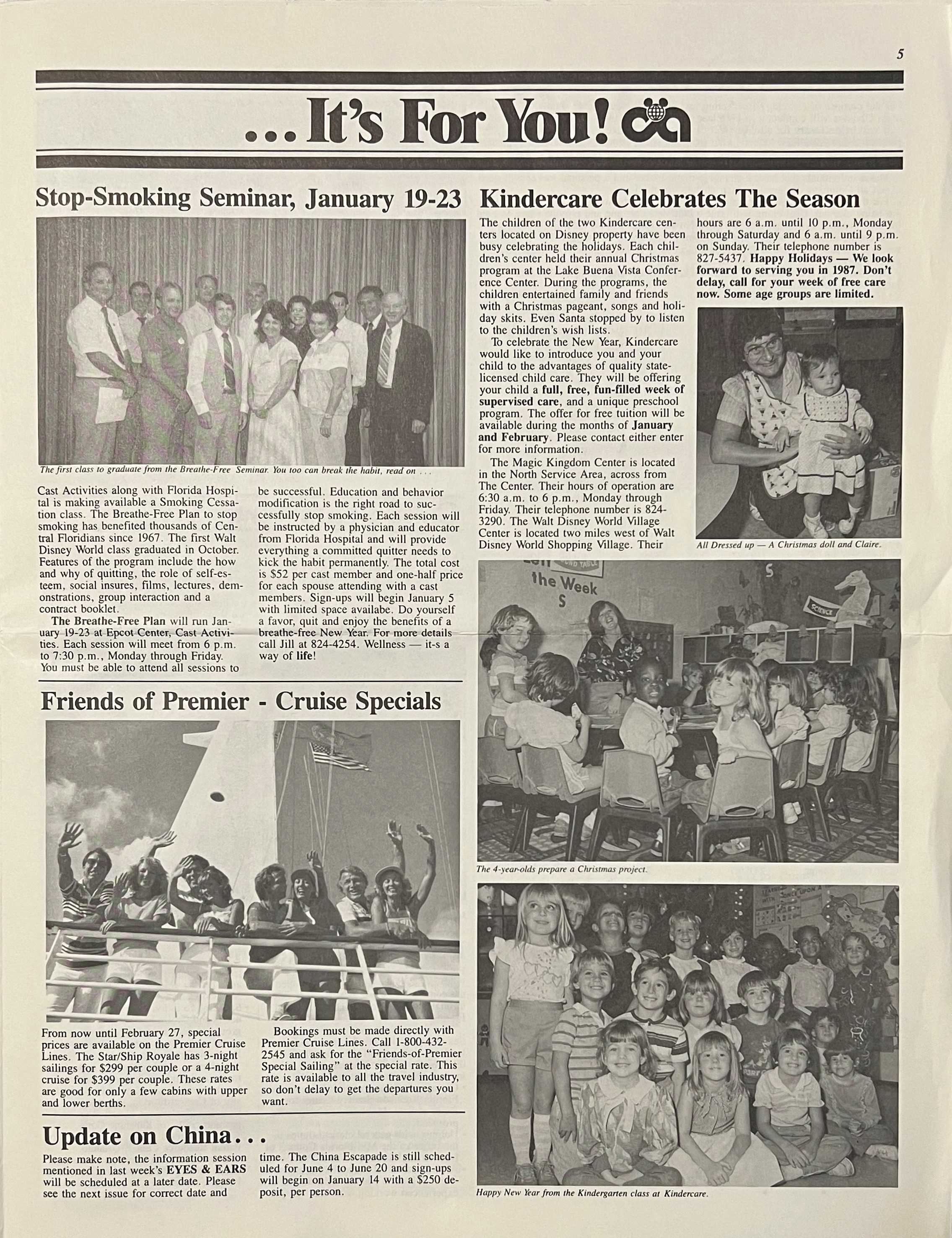 Walt Disney World Eyes & Ears Cast Newspaper | Disleelandia