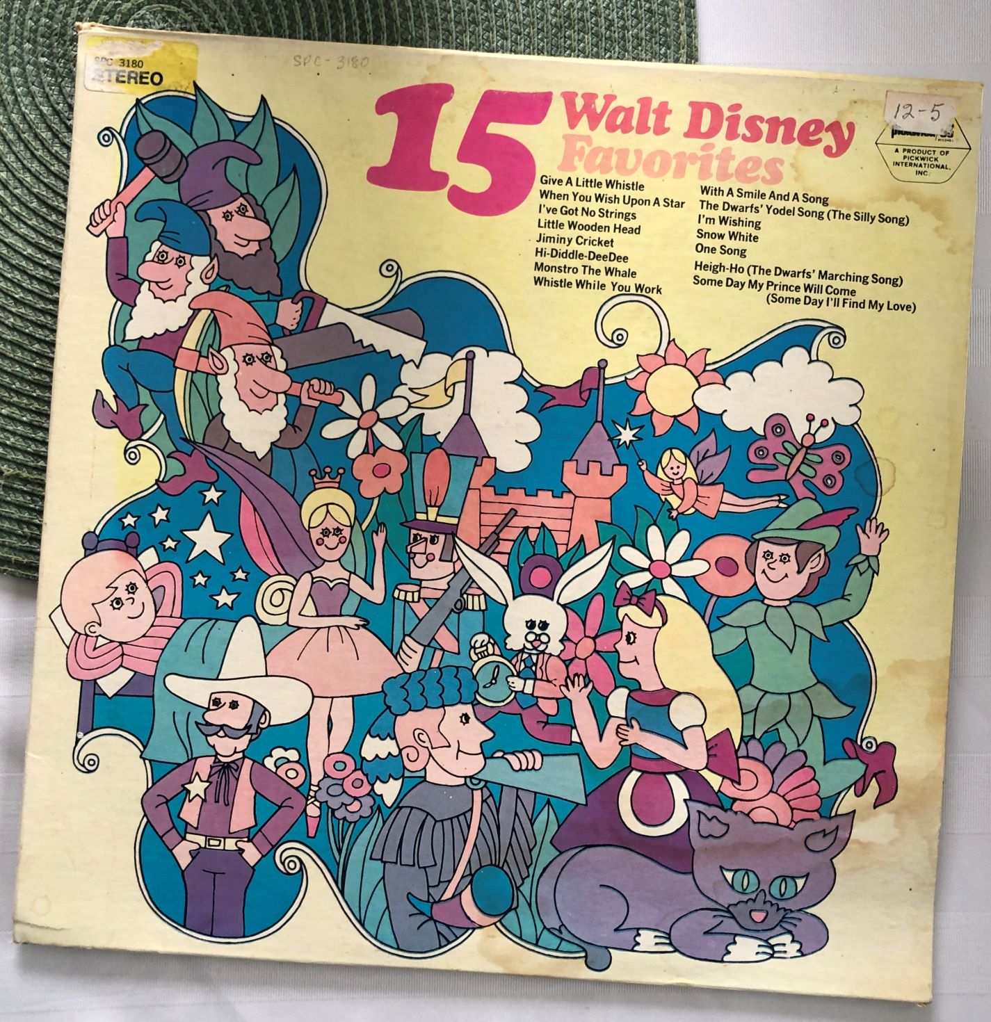15 Walt Disney Favorites LP by Pickwick Int. | Disleelandia