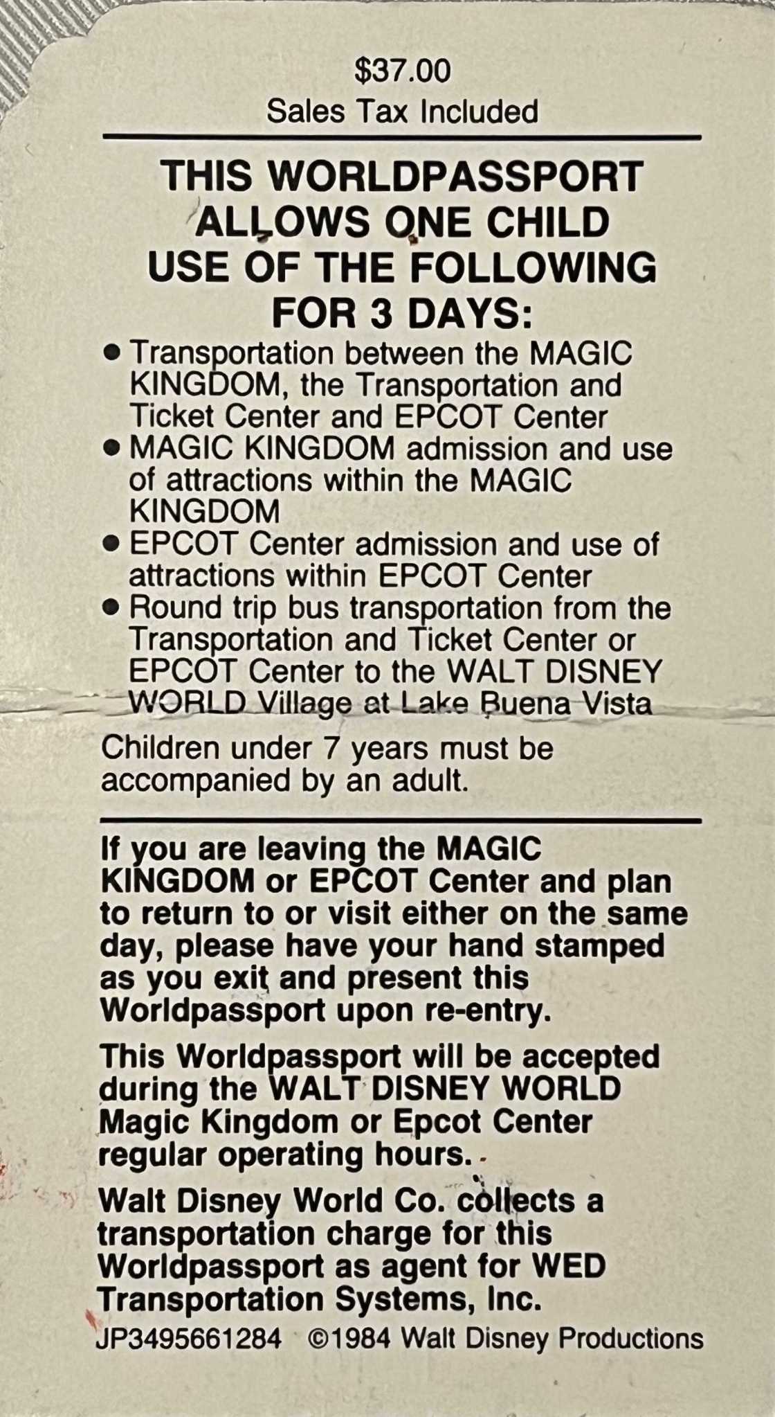 Vintage Walt Disney World Passport Tickets | Disleelandia