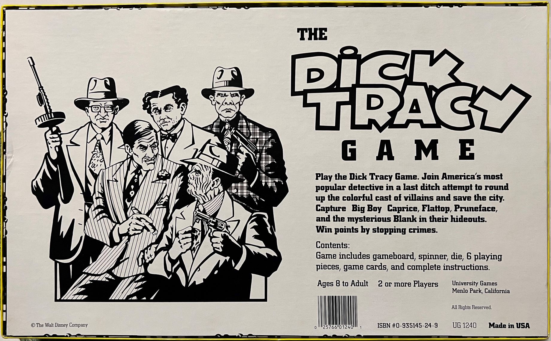 Disney’s The Dick Tracy Game by University | Disleelandia