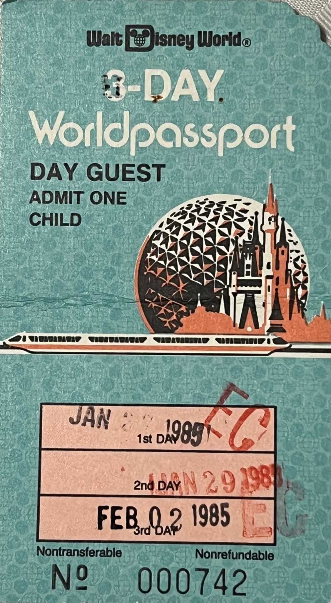 Vintage Walt Disney World Passport Tickets | Disleelandia